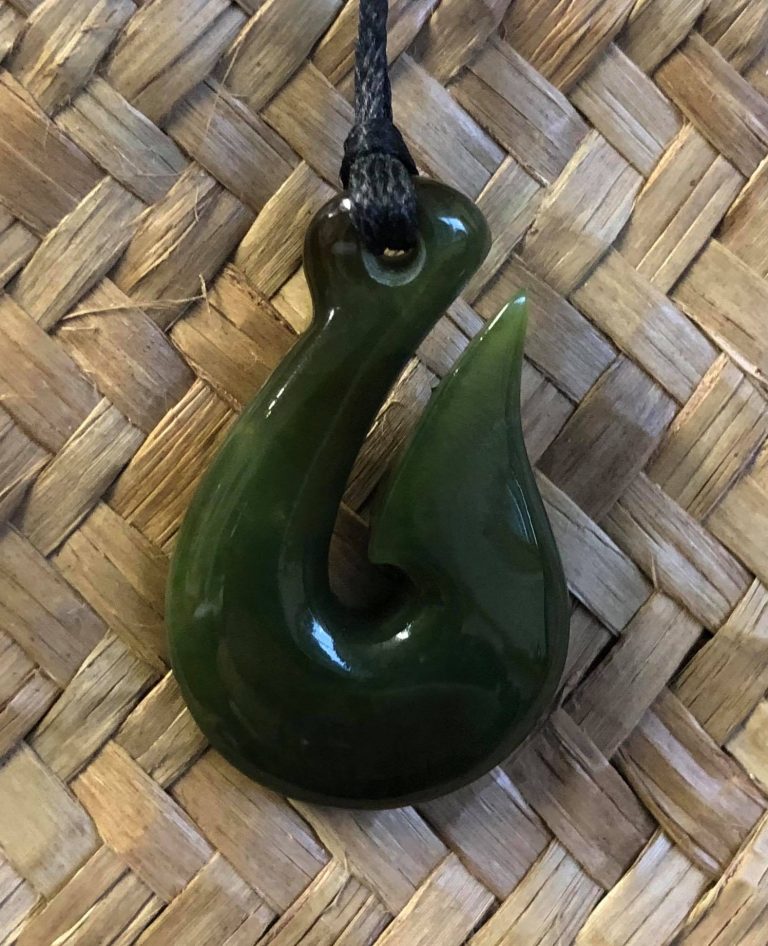 Hei Matau (Fish Hook) - Traditional Jade