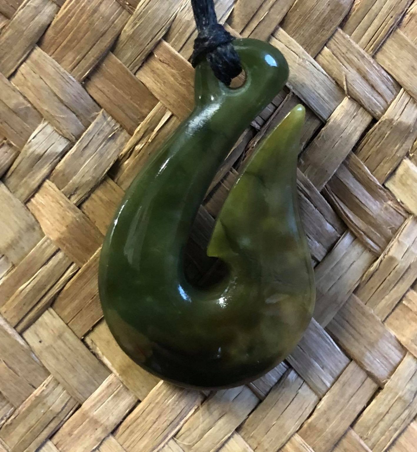 Hei Matau (Fish Hook) - Traditional Jade